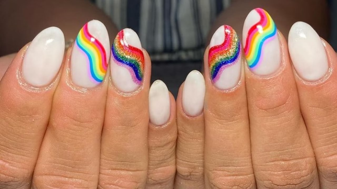 Holi Theme -Vibrant Holi Nail Art Design Ideas